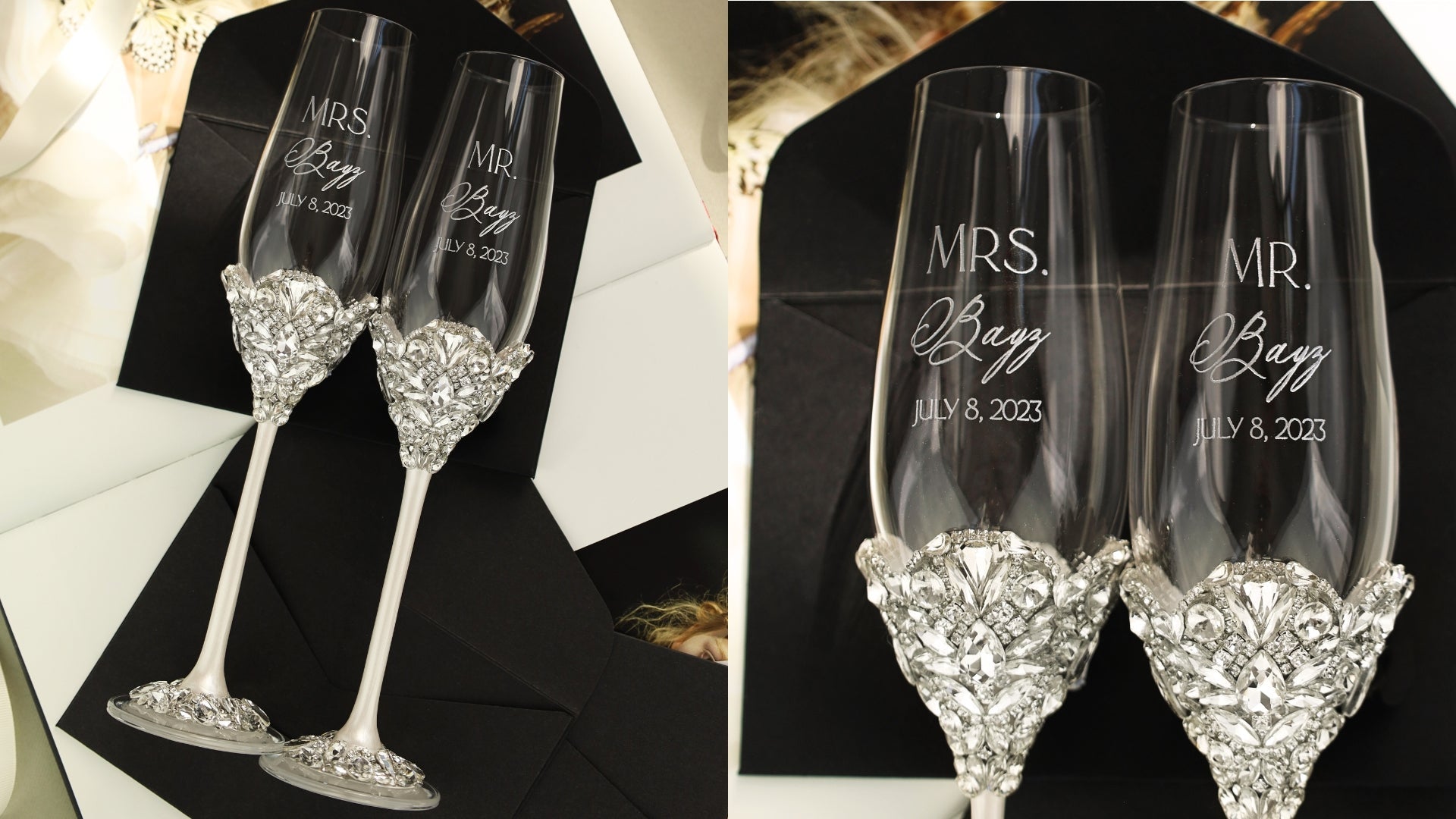 TOP 5 custom wedding flutes in White – ELENA HONCH