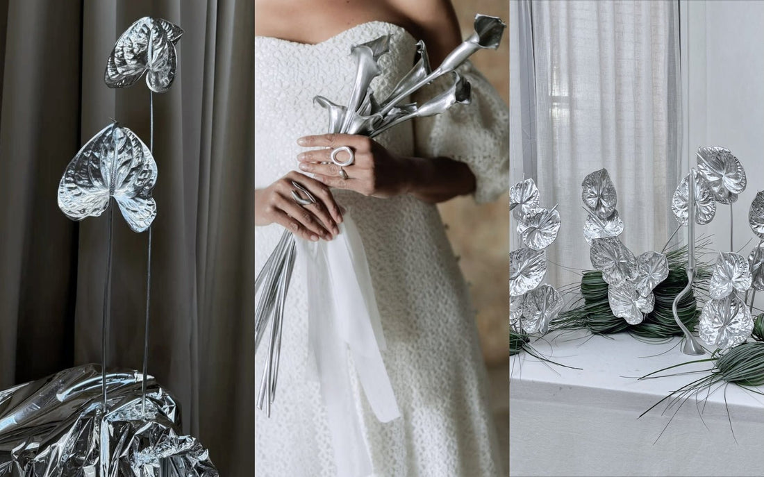 What Is the Chrome Blooms Wedding Trend 2026? Modern Metallic Decor, L ...