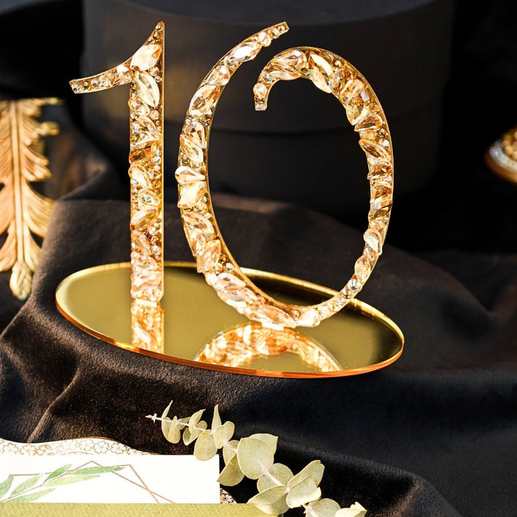 Table Numbers Gold and Silver. Bride&Groom Table. Wedding Decor ...